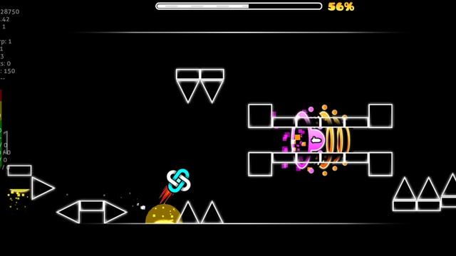 Уровень space travel в Geometry dash