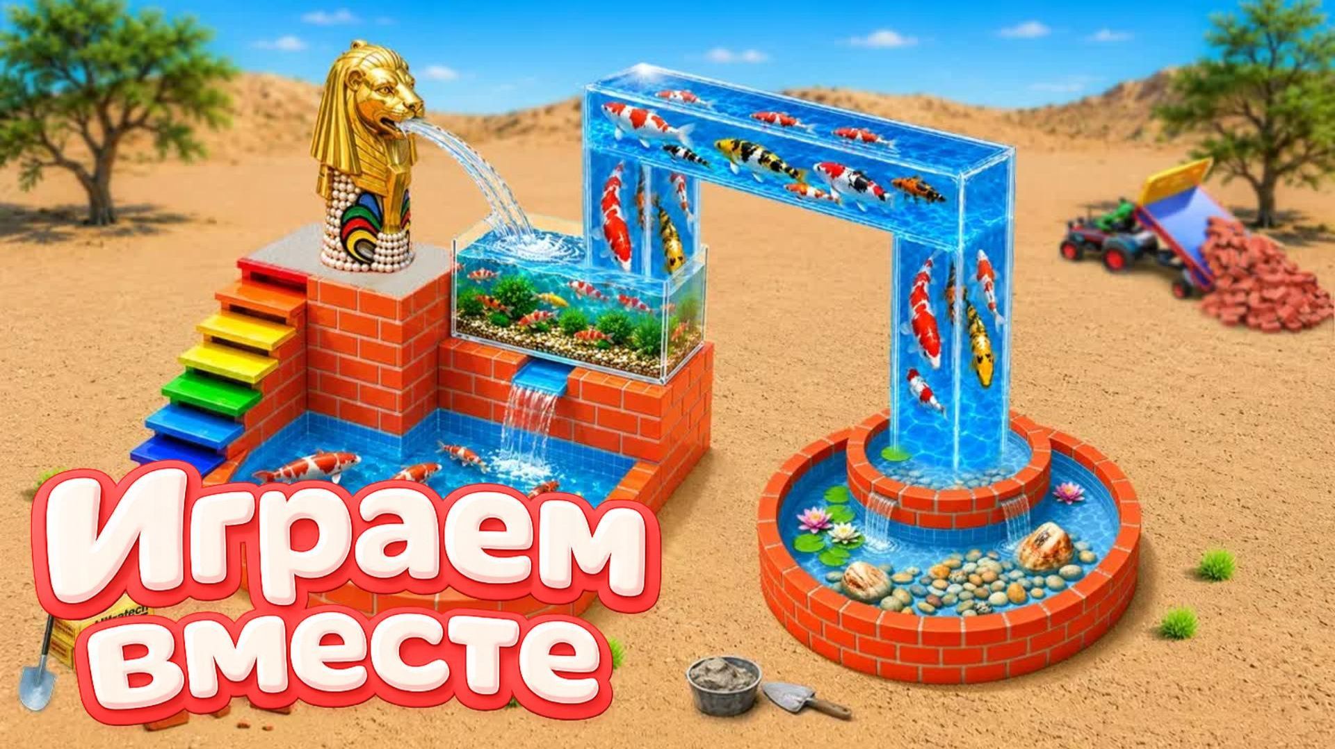 ИГРАЕМ ВМЕСТЕ В ИГРУШКИ ИЗ МУЛЬТИКОВ ДЛЯ ДЕТЕЙ ! СТРОИМ ИГРУШЕЧНЫЙ ДОМ БАССЕЙН №6 !