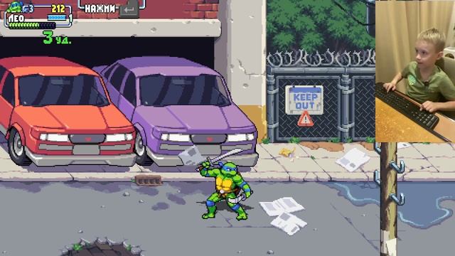 Прохождение Teenage Mutant Ninja Turtles – Shredder's Revenge. Часть 2 - Большое Яблоко. 15:00