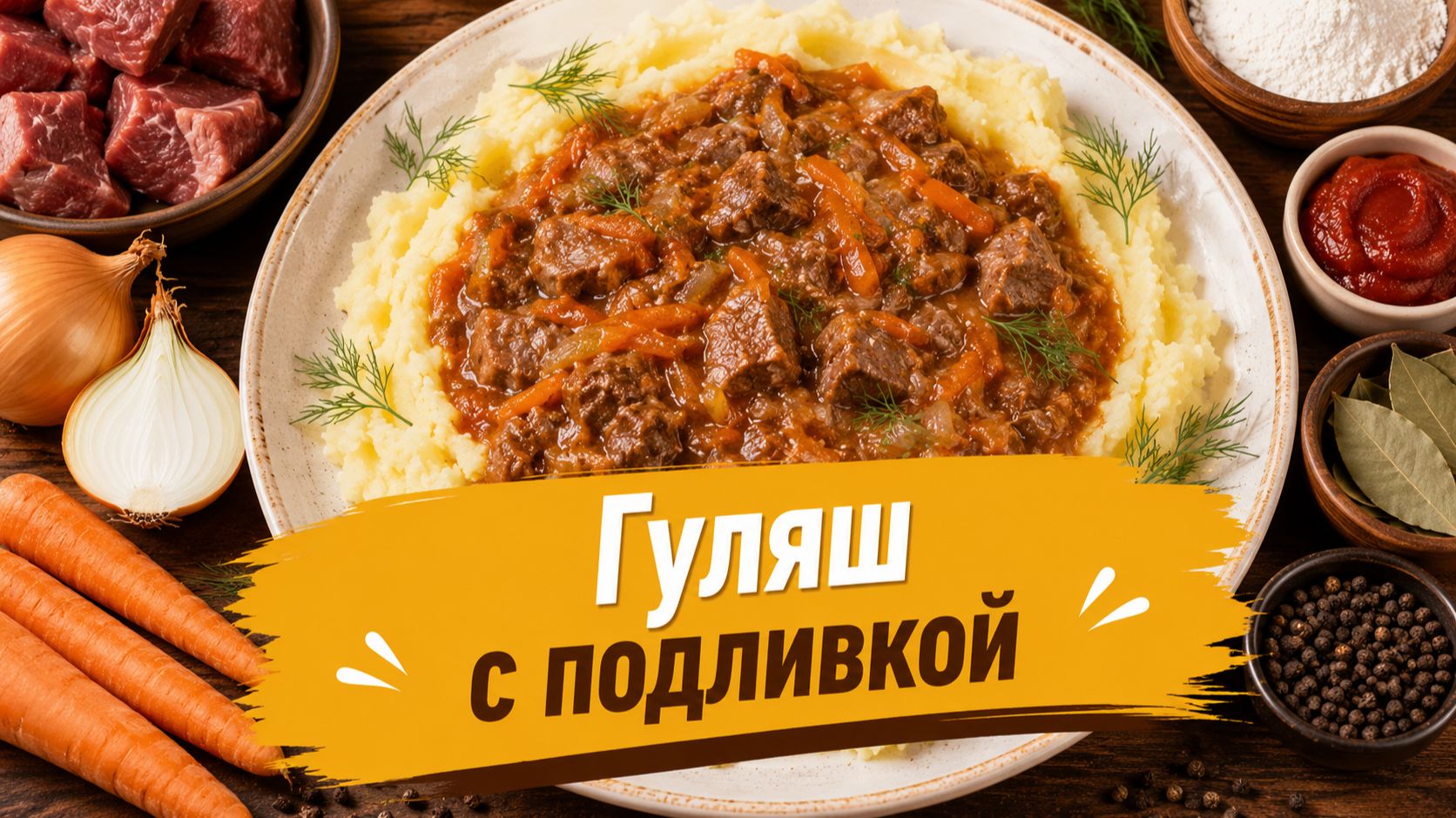 Гуляш с подливкой