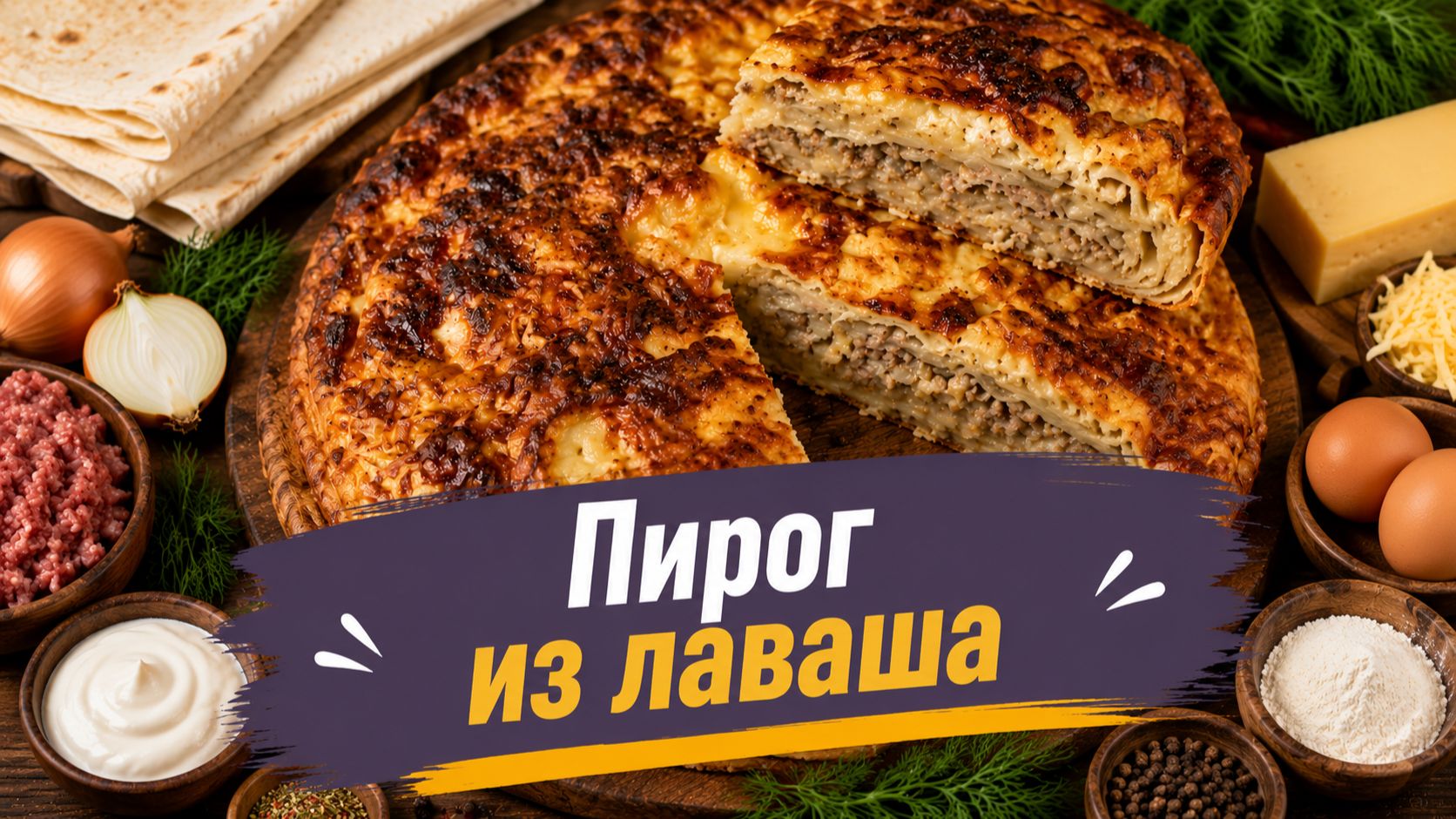 Пирог из лаваша