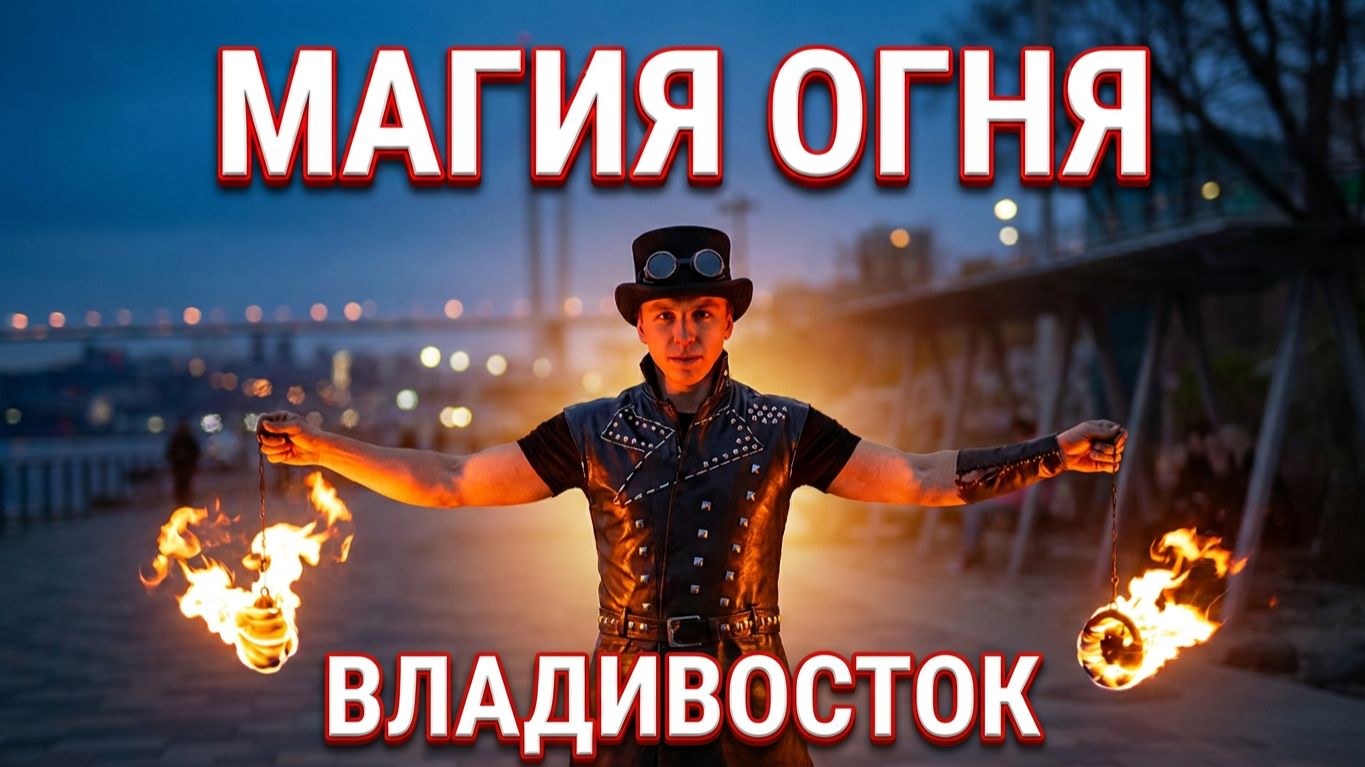 Театр огня или фаер - шоу. Владивосток. Спортивная набережная. Город романтиков, сопок и туманов…
