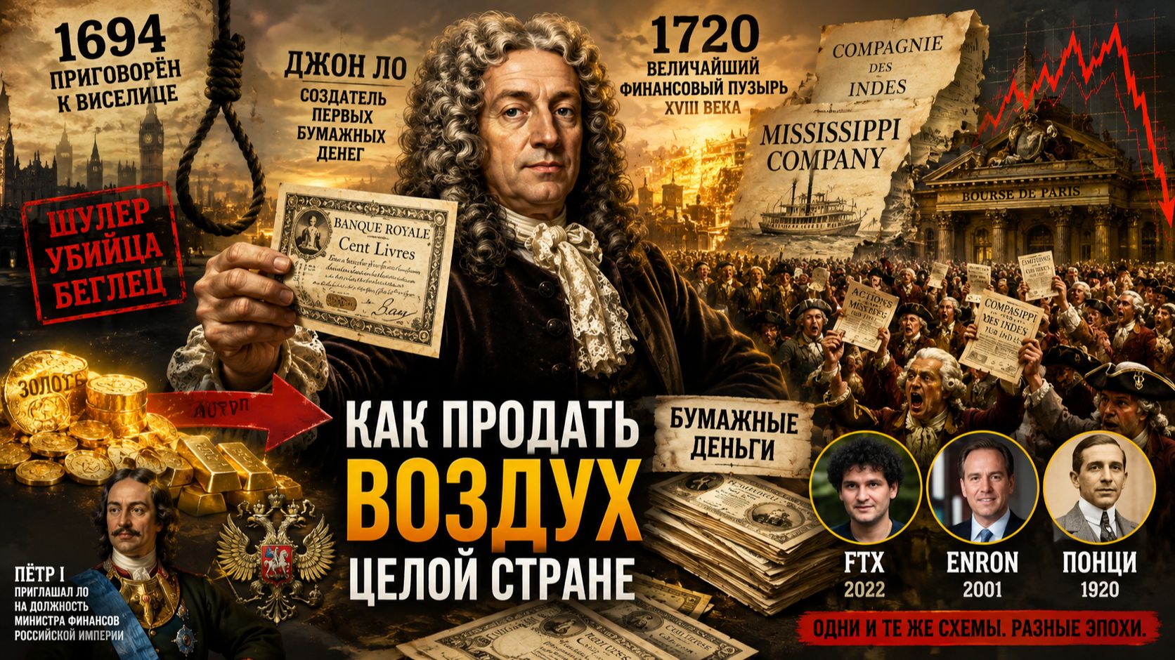 Джон Ло: человек, который заставил мир поверить в деньги из воздуха
