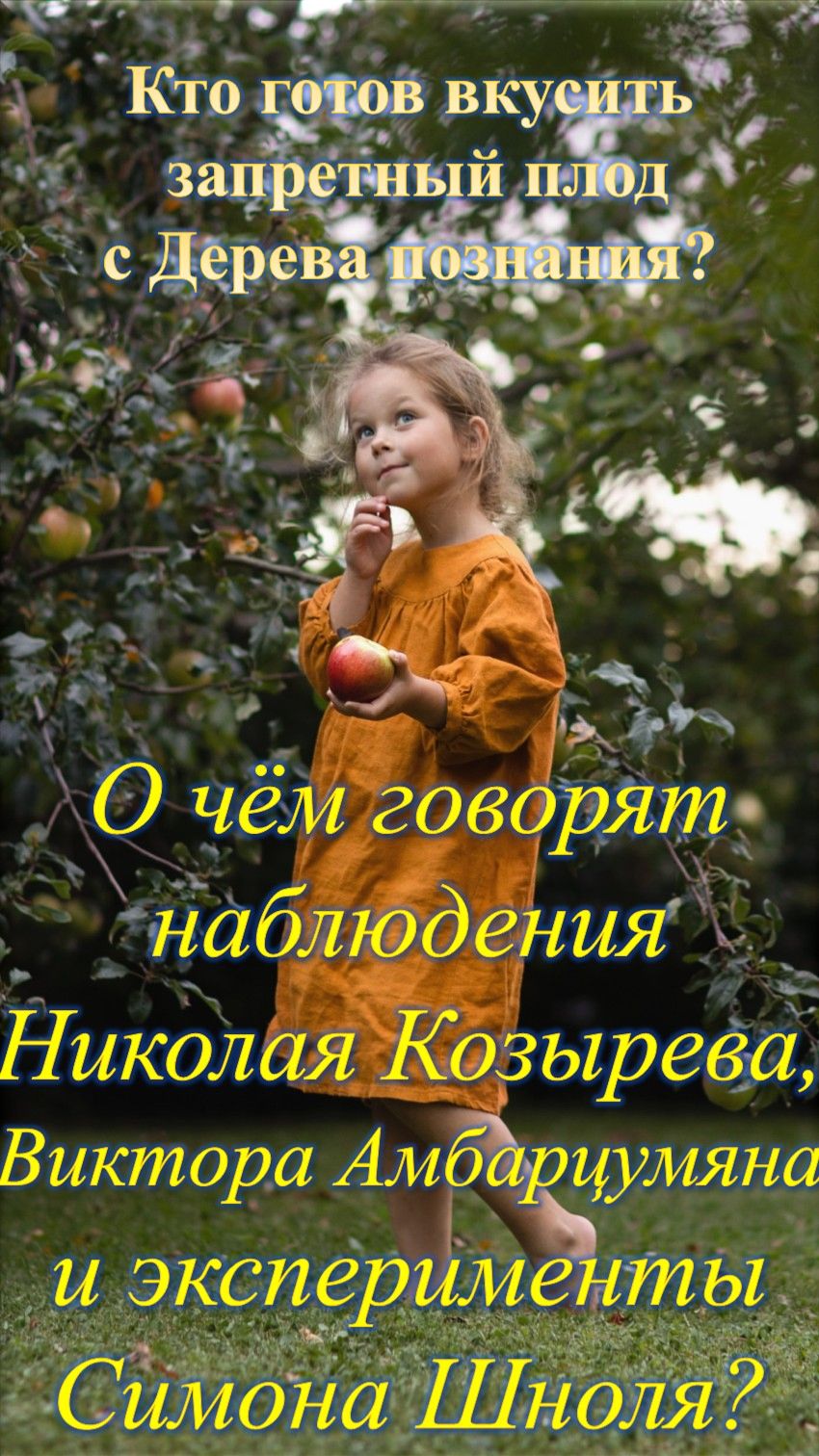 О чём говорят наблюдения Николая Козырева, Виктора Амбарцумяна и эксперименты Симона Шноля?