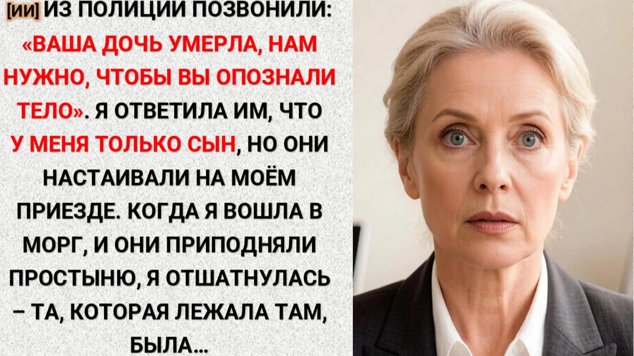 Полиция позвонила мне, чтобы я опознала тело моей дочери. Но у меня только сын. А умершая была…