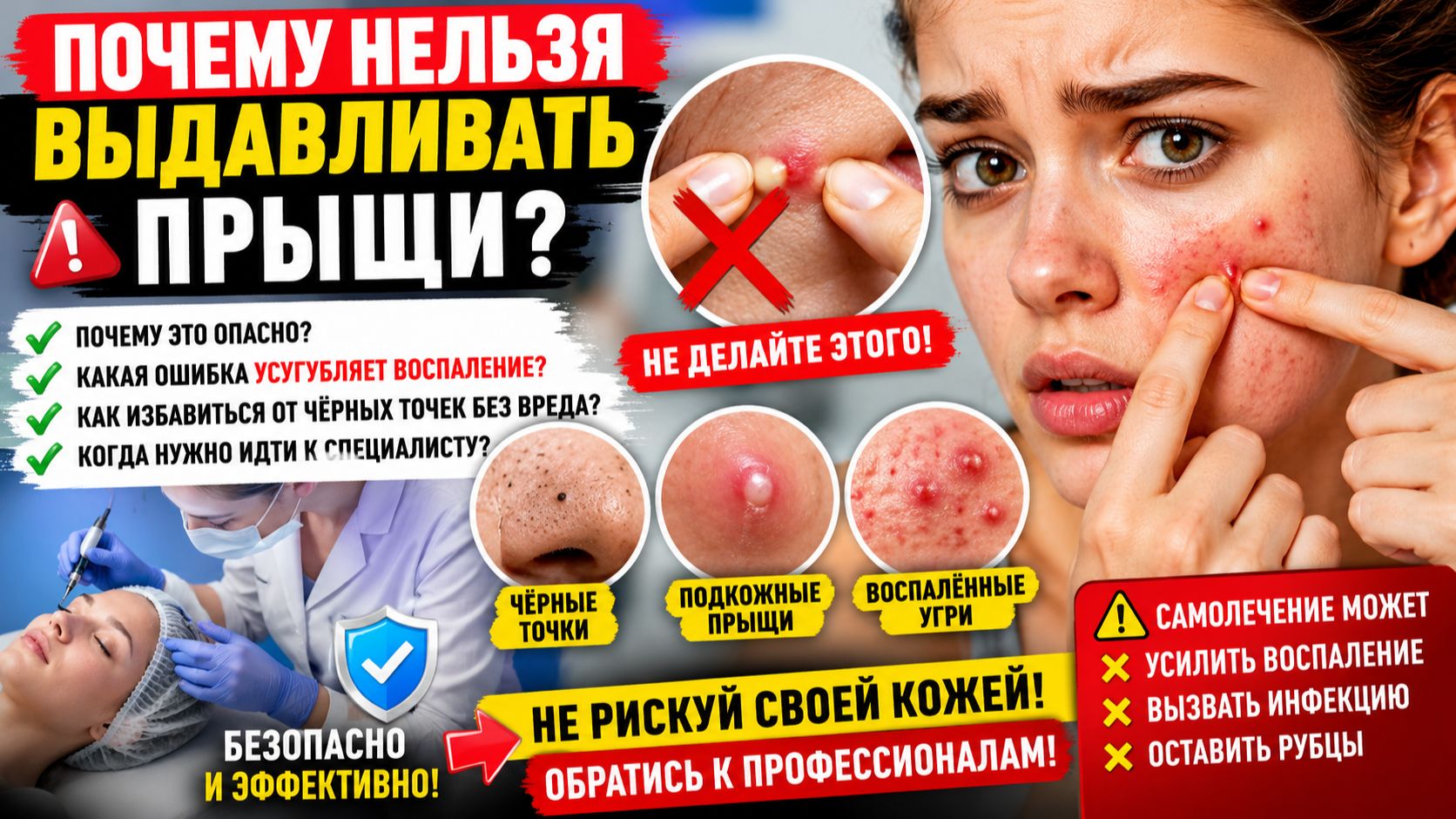 Ты делаешь это неправильно! Как лечить подкожные прыщи без вреда для кожи