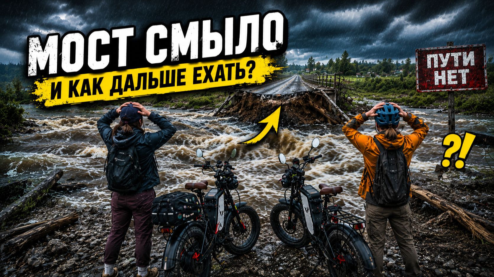 ПРИПЛЫЛИ! Разлив реки отрезал путь. Электровелосипеды в тупике