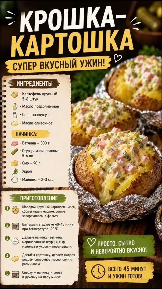Крошка-картошка как в кафе! Домашний рецепт