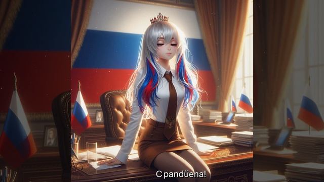Сгенерированная девушка поздравляет вас с праздником!
