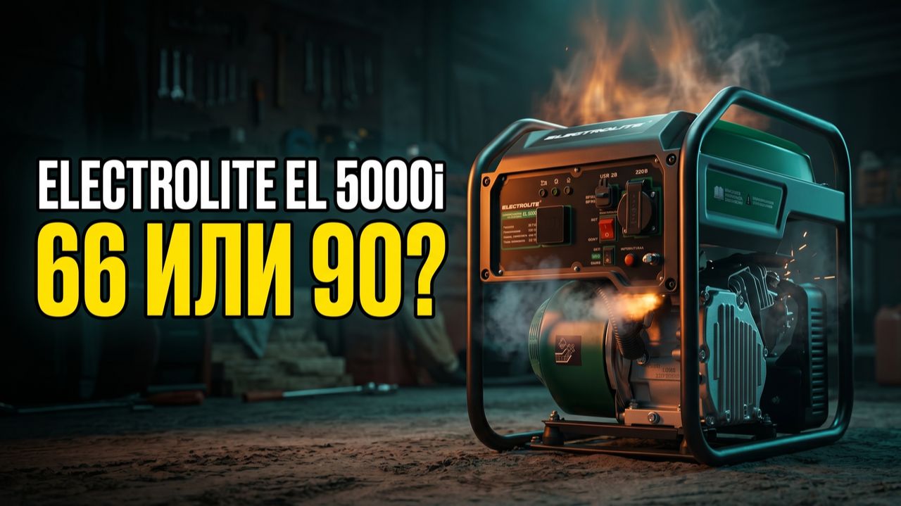 Генератор Electrolite EL 5000i: Заявили 66 Децибел — Измерили 90