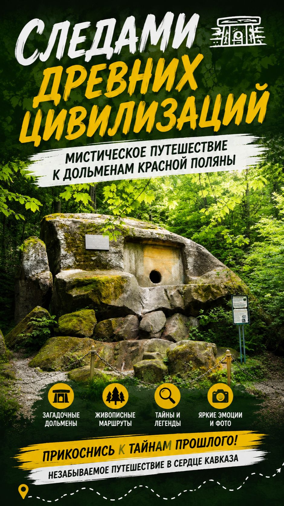 Следами древних цивилизаций: мистическое путешествие к дольменам Красной Поляны
