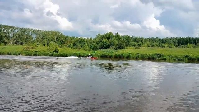 Проба мотора на сапборде