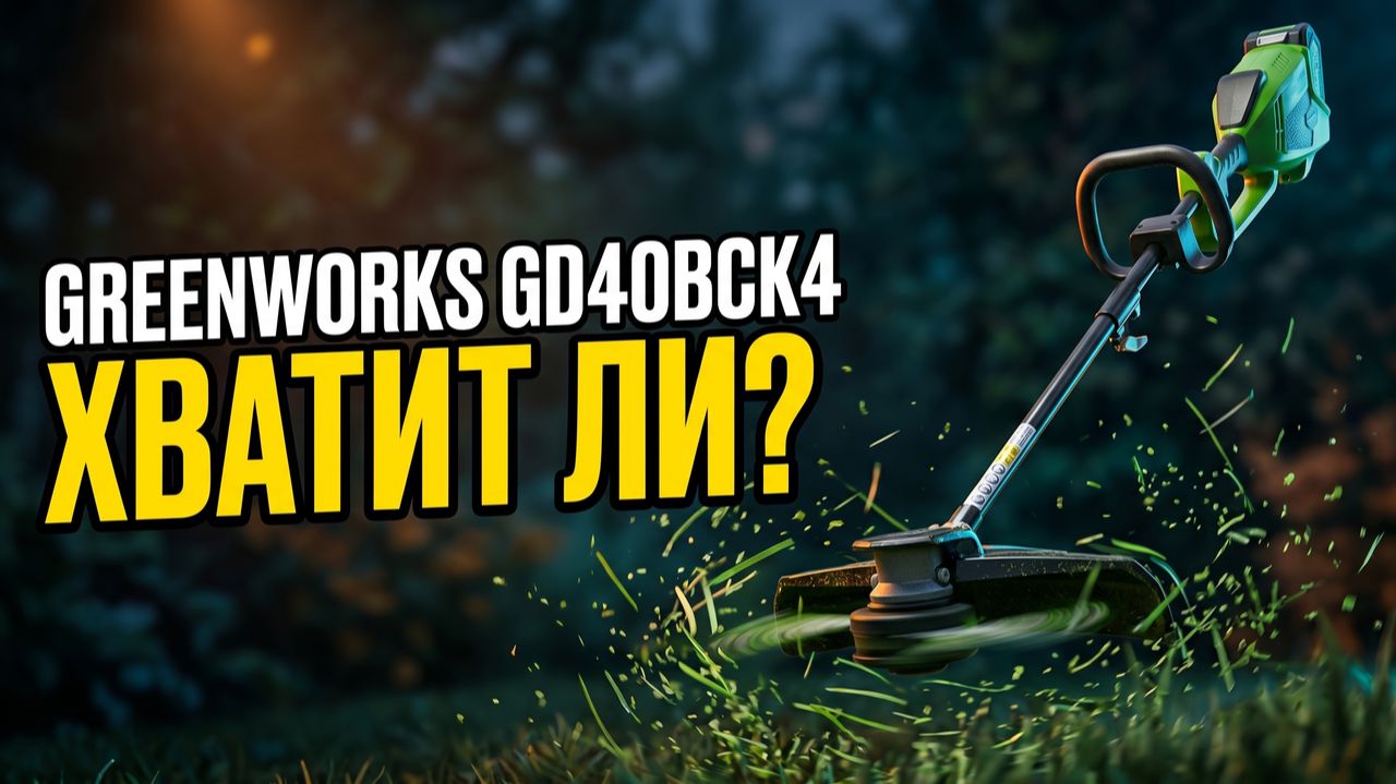 Триммер Greenworks GD40BCK4: Что Молчат Про Автономность