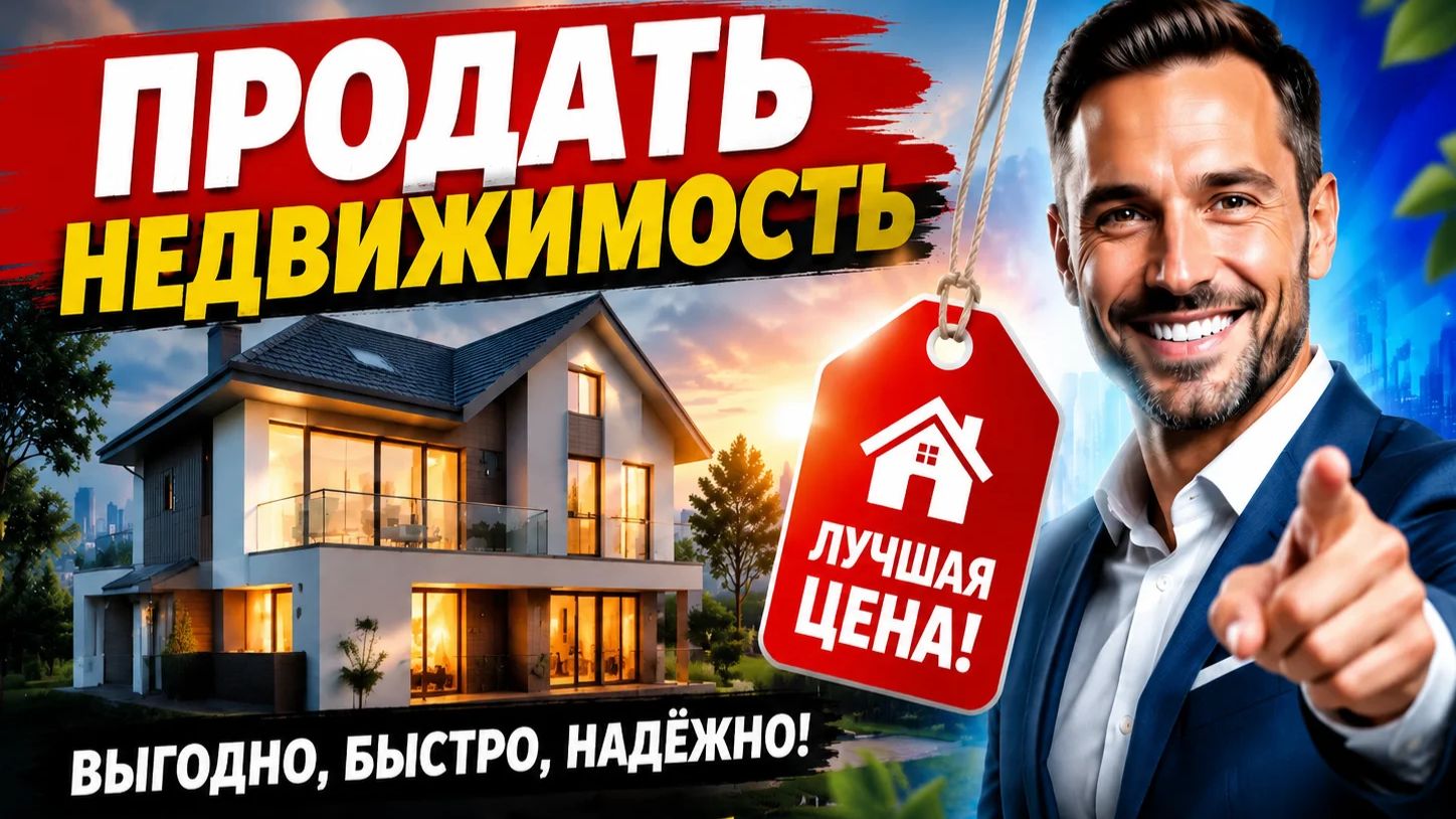 Продадим вашу недвижимость по максимальной рыночной цене. Без затяжных показов и рисков.