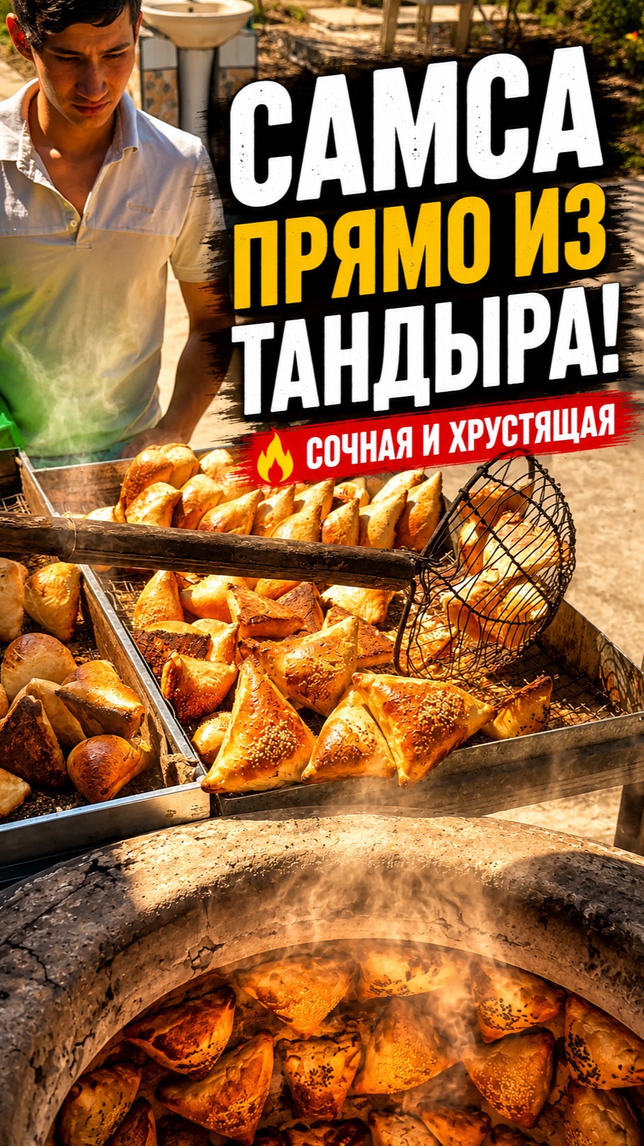 Самса с мясом прямо из тандыра!