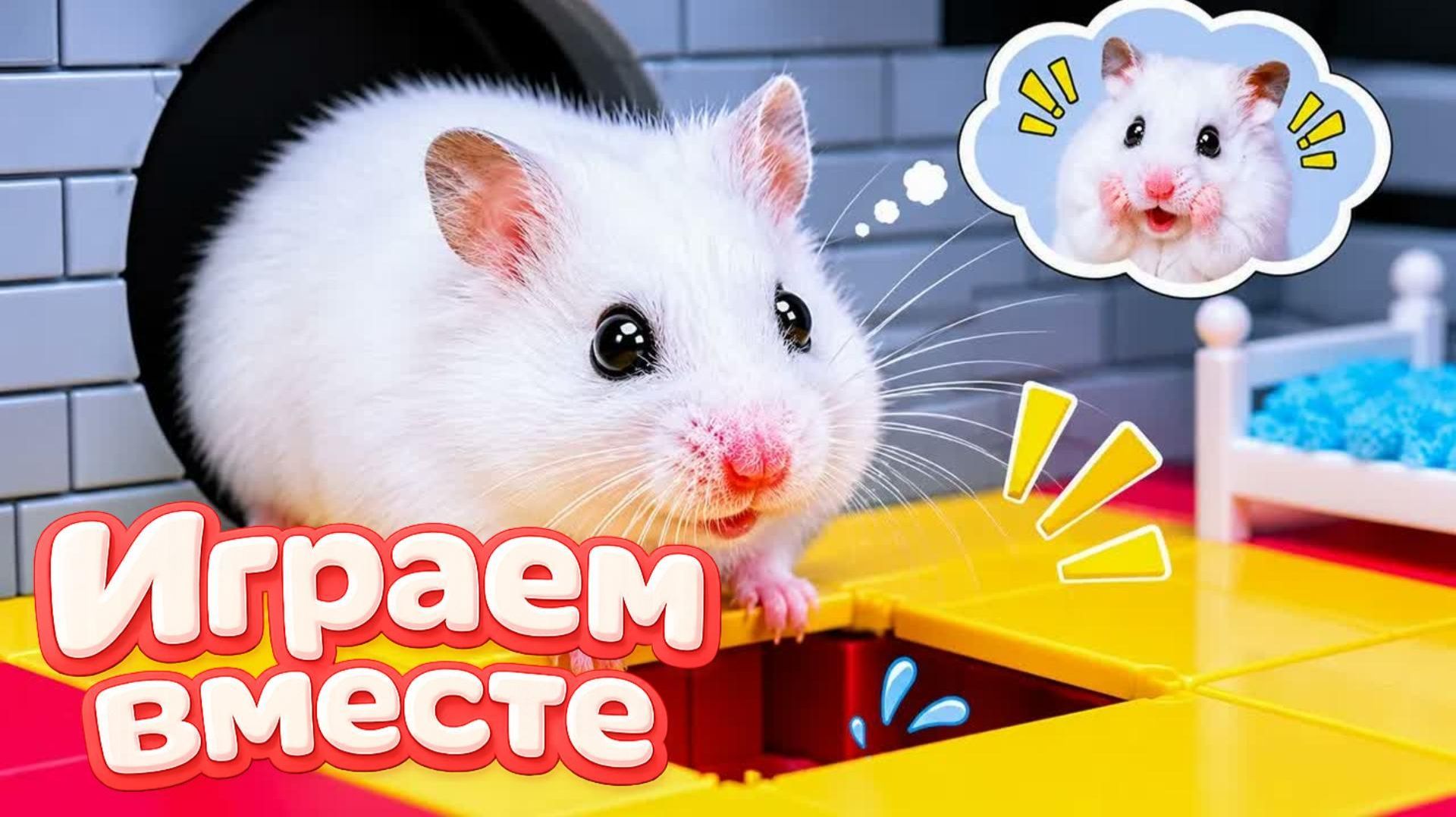 ХОМЯК ВЫБИРАЕТСЯ ИЗ СЕКРЕТНОЙ ХОМЯЧЕЙ ТЮРЬМЫ ! Забавные животные ! Супер лабиринт для хомяка №13