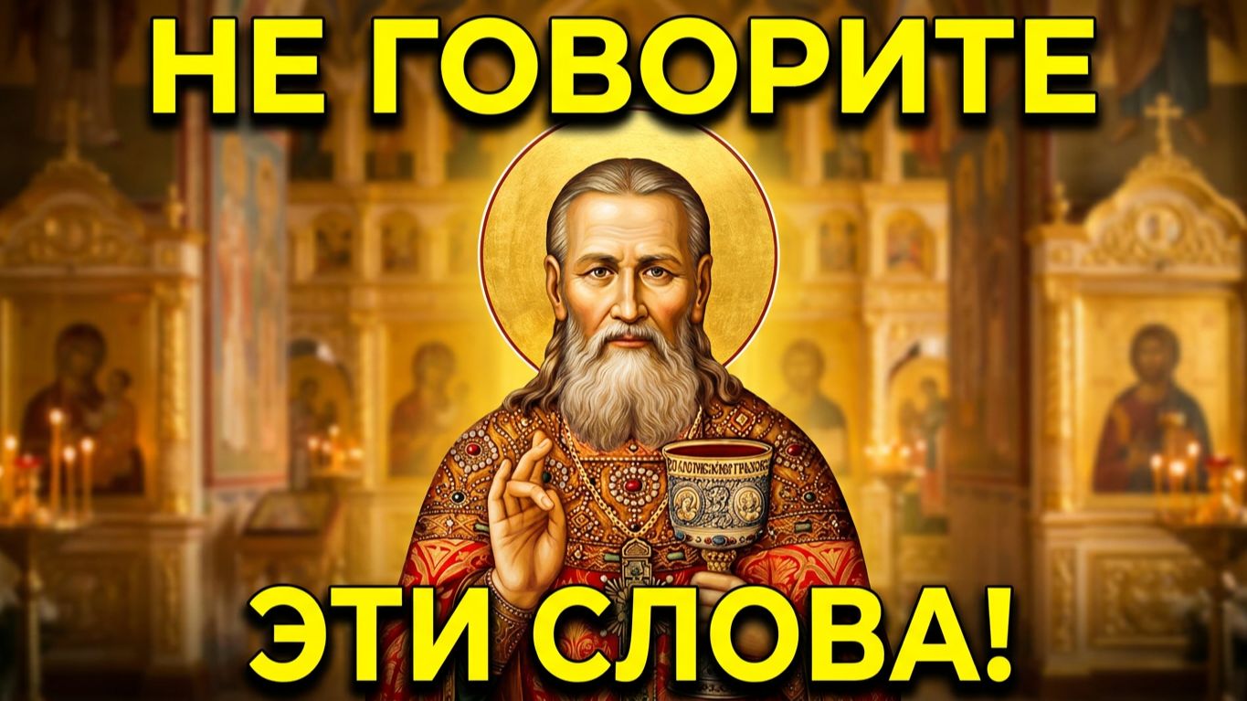Это ВАЖНО! Остерегайся Произносить такие Слова, чтобы не стать врагом Богу. Св. Иоанн Кронштадтский