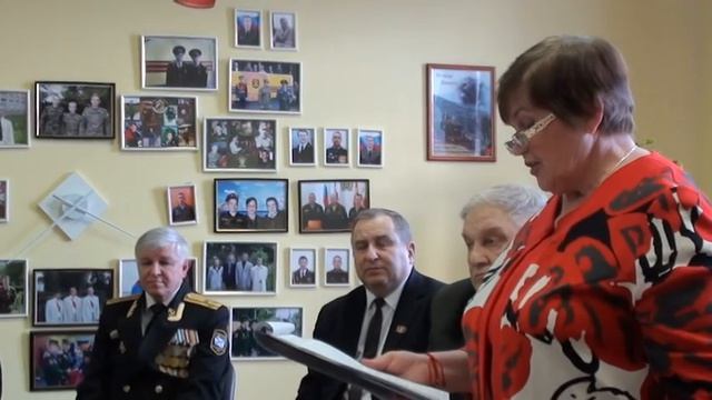 Военно-патриотическая встреча к Дню защитника Отечества во взводе воспитанников ракетной бригады.
