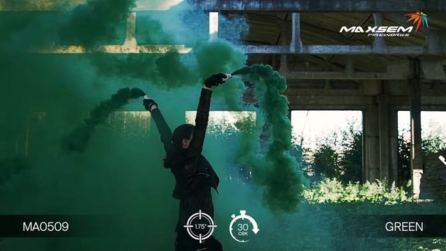 MA0509 Green Дым зеленый 1,75" 30сек. h-115мм.