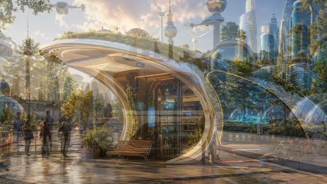 AI Smart City 2070 ｜ Futuristic Ambient Journey for Sleep, Relaxation & Focus ｜