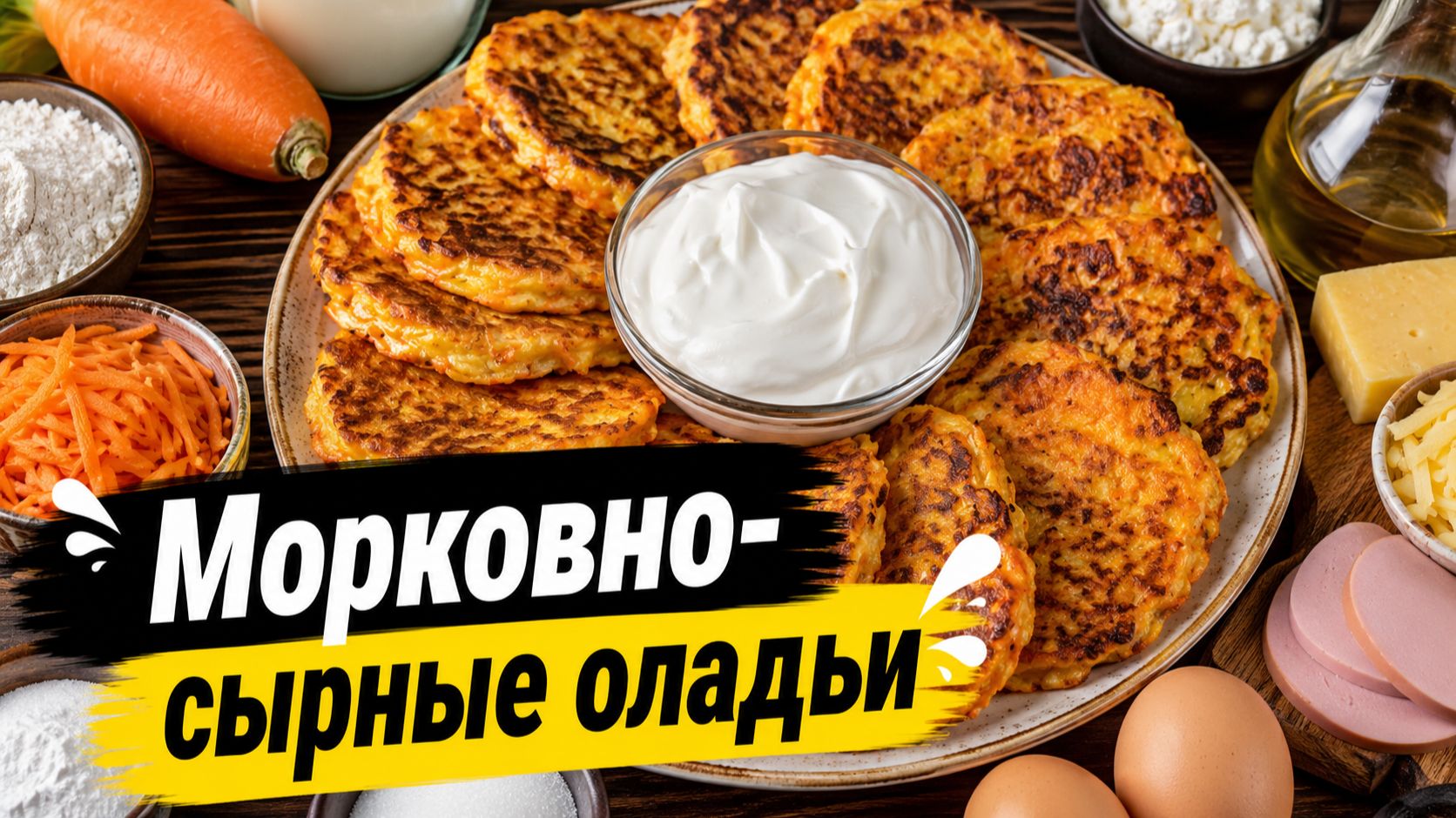 Морковно-сырные оладьи