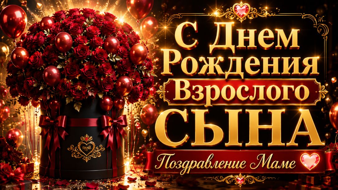 С Днем Рождения Взрослого Сына 💖 Трогательное Поздравление Маме