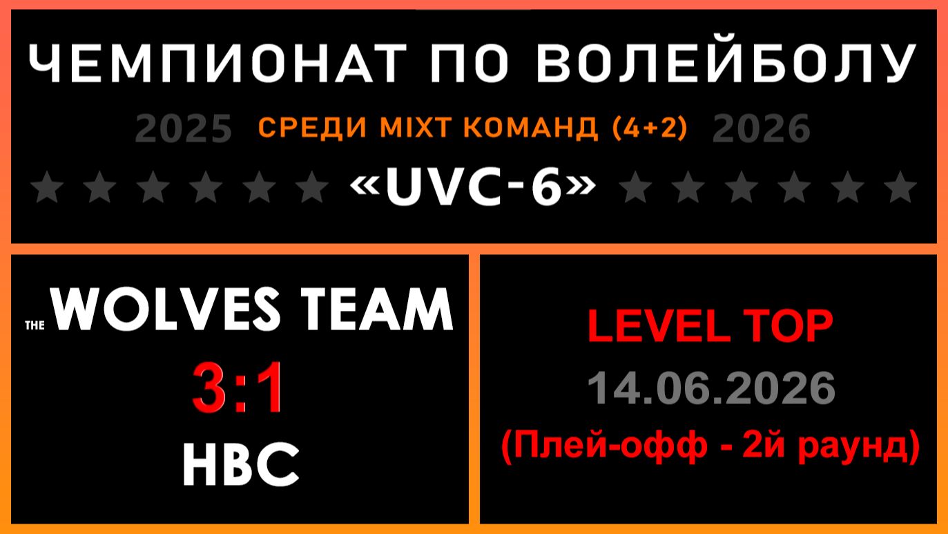 The wolves team - НВС, UVC-6 (Mixt) - LEVEL TOP (Плей-офф - 2й раунд)