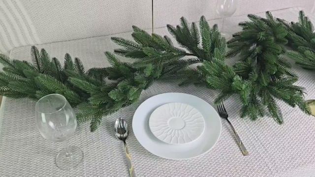 Гирлянда хвойная СЕВЕРНОЕ СИЯНИЕ, зелёная, хвоя - 100% литая мягкий полимер, 180х33 см, ВССН-180