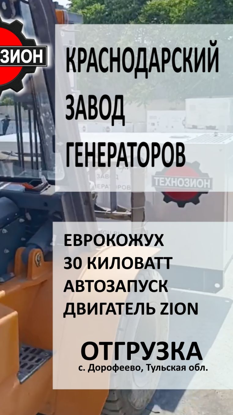 Дизельный генератор "Технозион" 30 кВт ZION в еврокожухе с АВР для нужд базы отдыха в с. Дорофеево