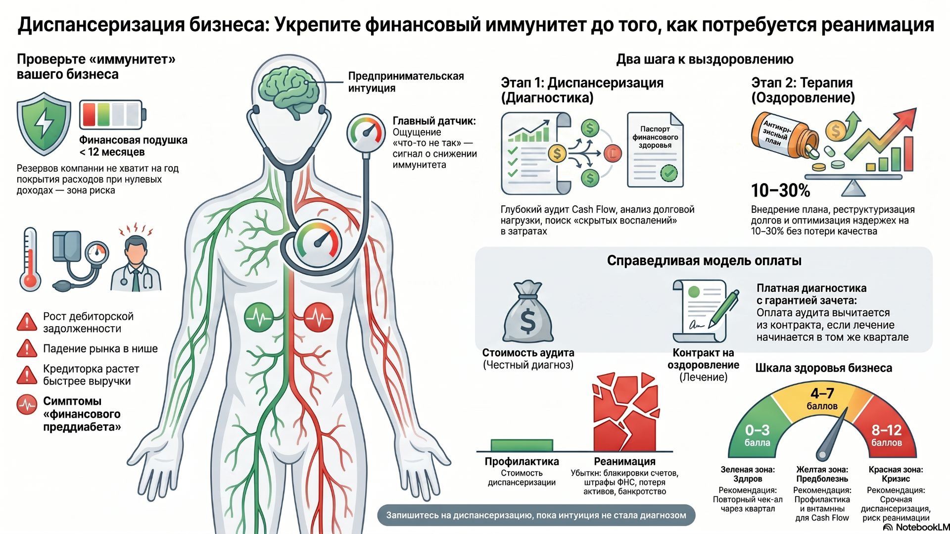 Диспансеризация бизнеса. Проверка иммунитета бизнеса финансы-экономика. Не ждите клинического случая