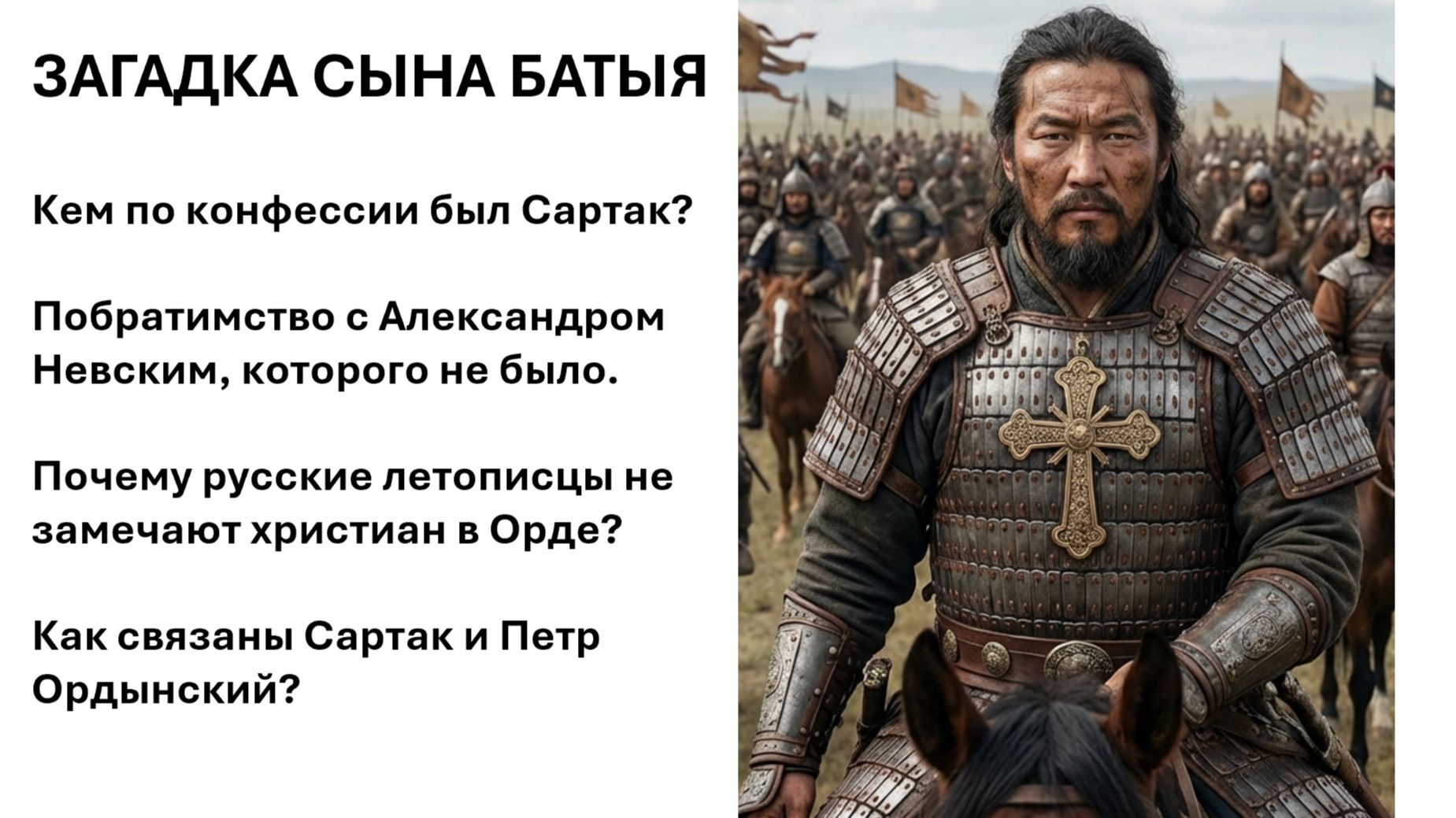 Загадка сына Батыя. Почему летописцы молчат о христианах в Орде?