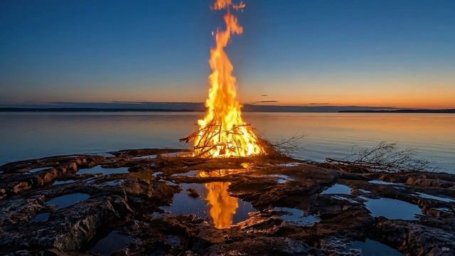 Магия. День Ивана Купалы: Костер у озера и Белые ночи Финляндии 🌅🔥 | Релакс, Сон, Медитация