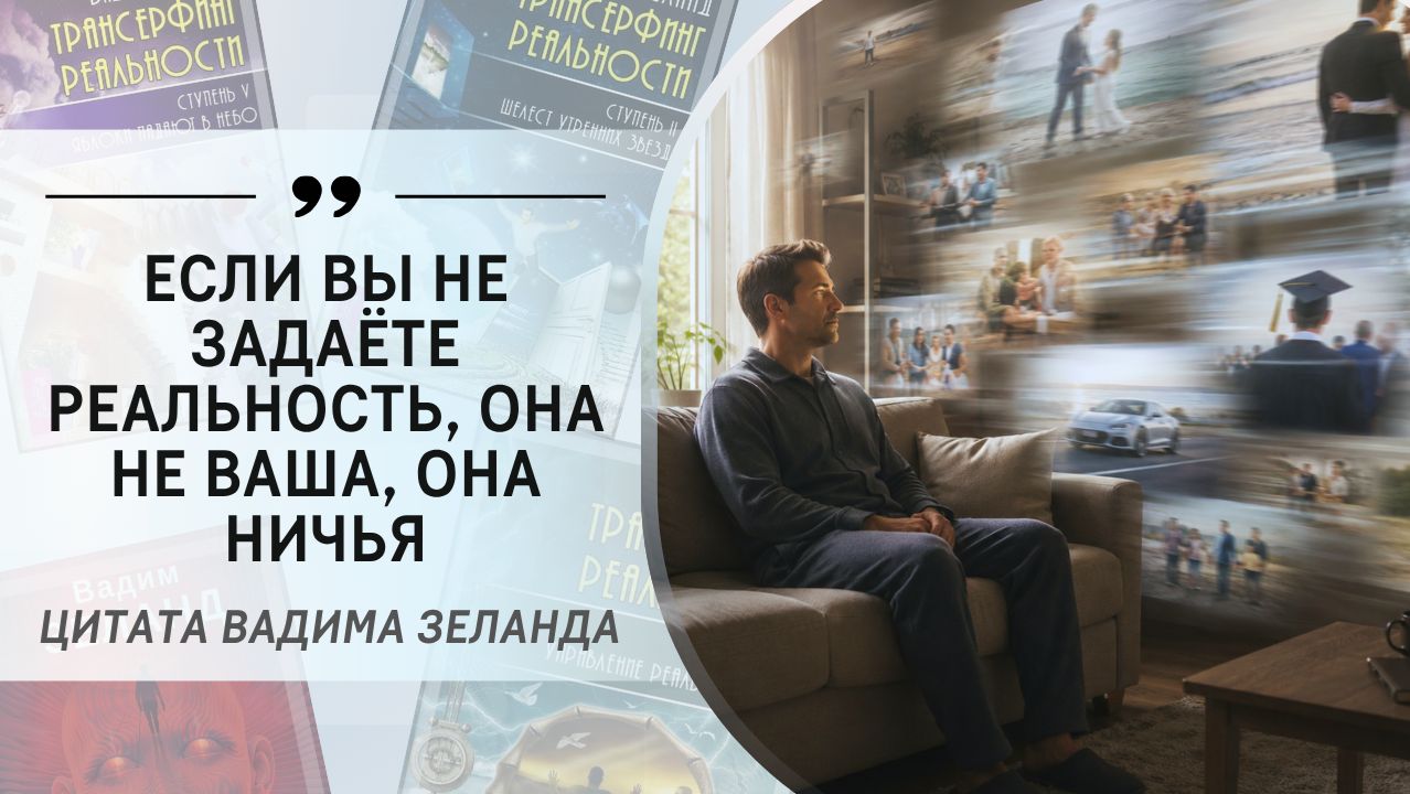 Вадим Зеланд: "Если вы не задаёте реальность, она не ваша, она ничья"