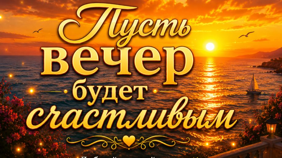 Тёплого Летнего Вечера 🌅 Душевная Музыкальная Открытка с Красивыми Пожеланиями