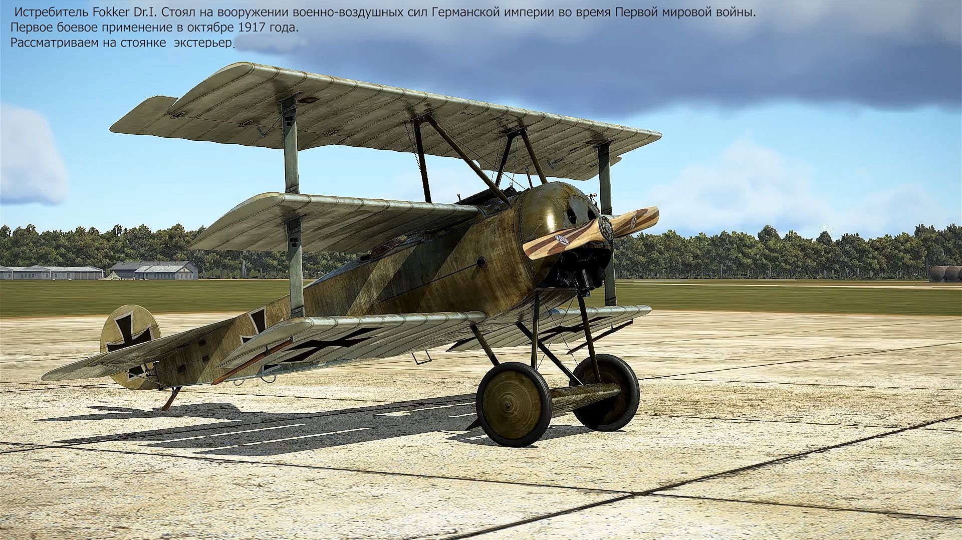 Fokker Dr.l. Истребитель (Германия). Часть-1,2. Симулятор Flying Circus – Volume I.