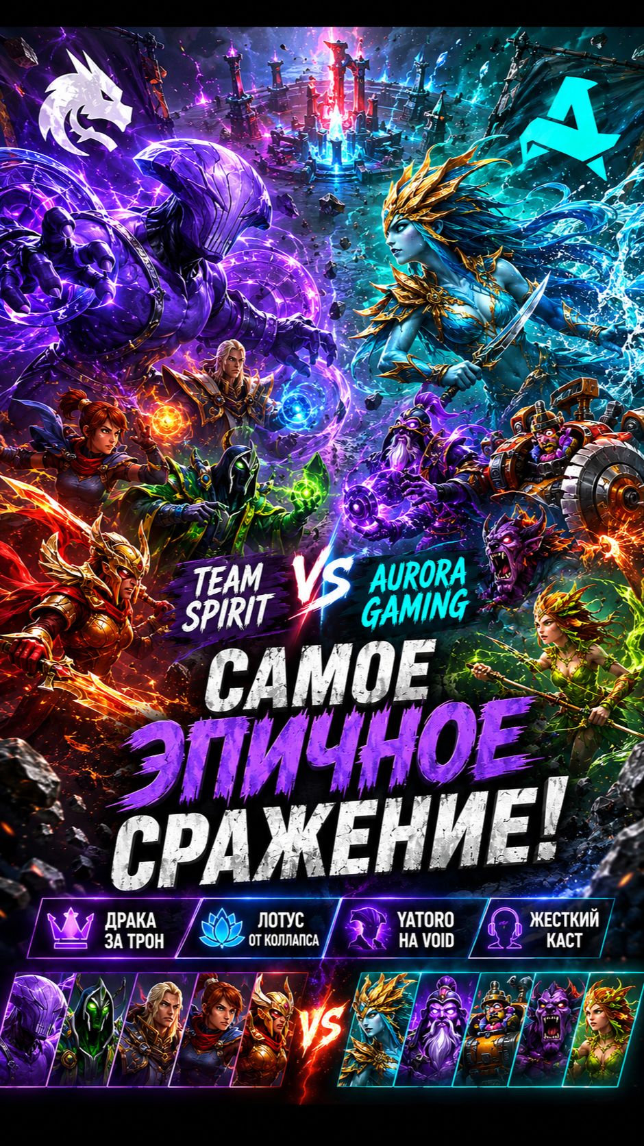 Team Spirit vs Aurora — Эпическая битва за трон и камбэк года в Dota 2
