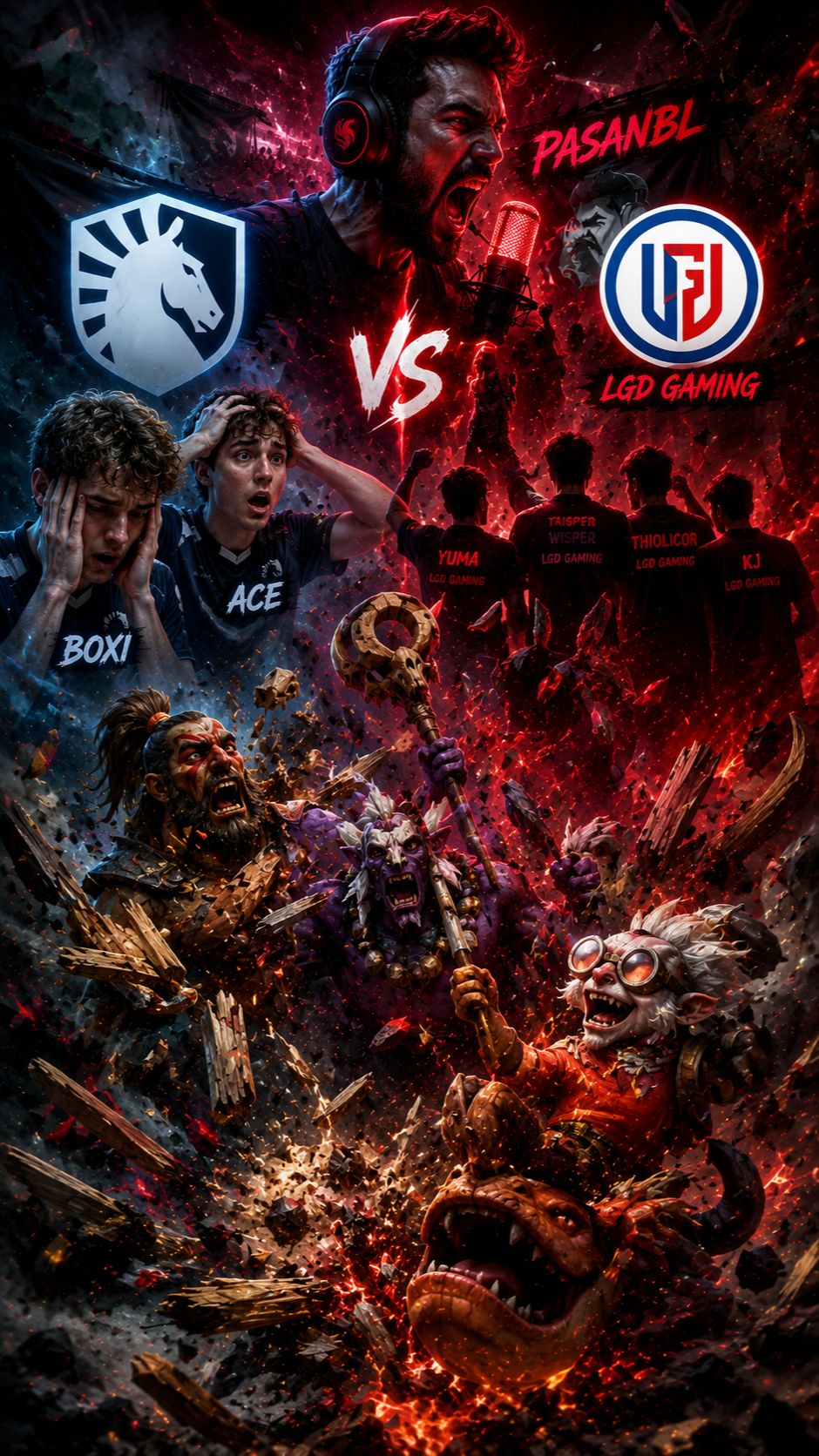 В дрова! Дикий отпор LGD Gaming против Team Liquid под каст pasanbl!