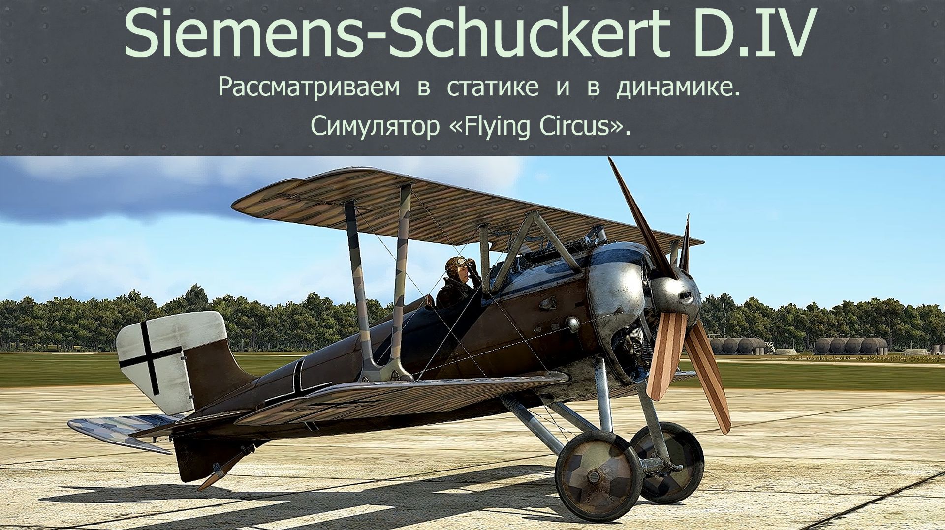Siemens-Schuckert D.IV немецкий истребитель.  Симулятор «Flying Circus». Часть-1, 2.