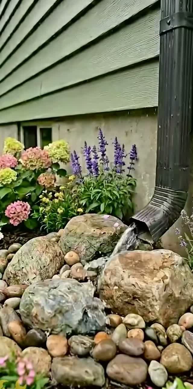 Украшаем слив водосточной трубы 💧