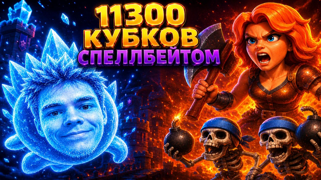 АПАЮ 11300 КУБКОВ СПЕЛЛБЕЙТОМ В CLASH ROYALE