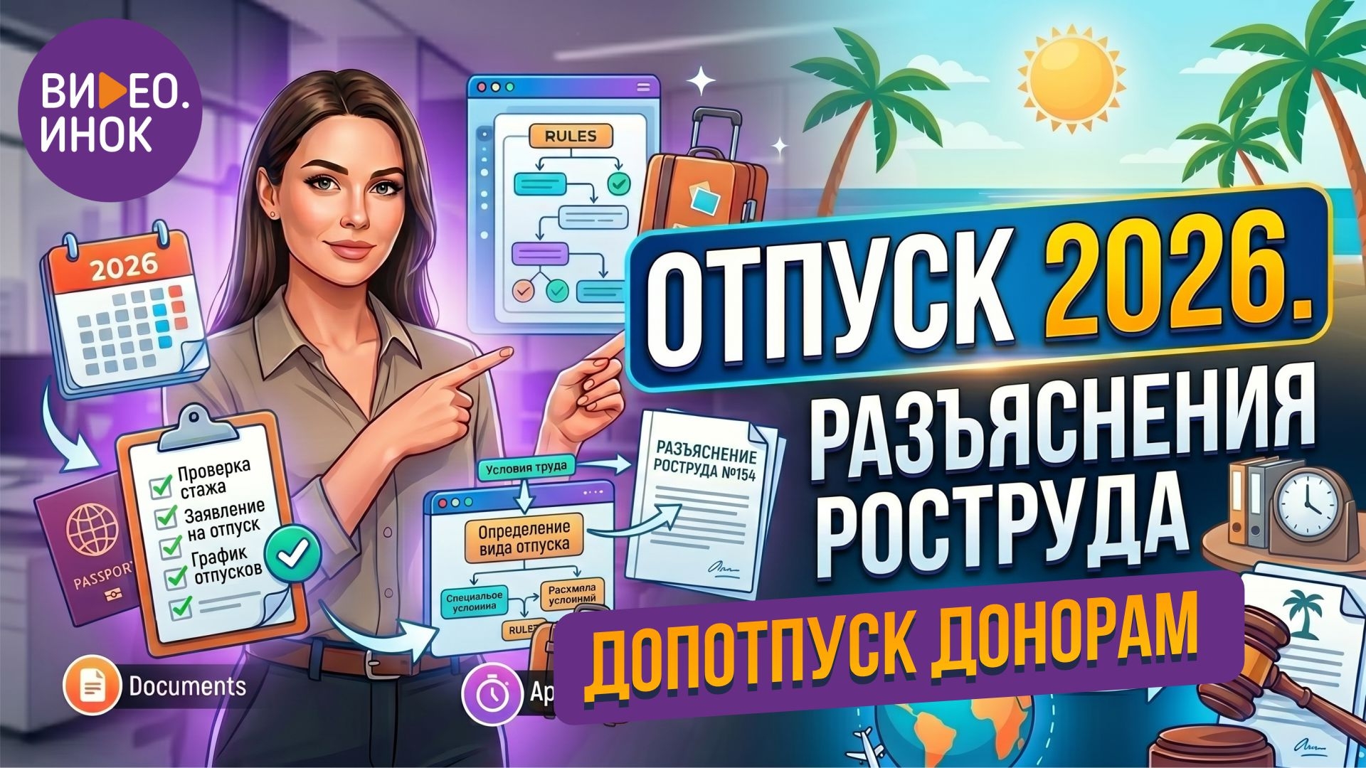 Отпуск 2026. Разъяснения Роструда. Допотпуск донорам
