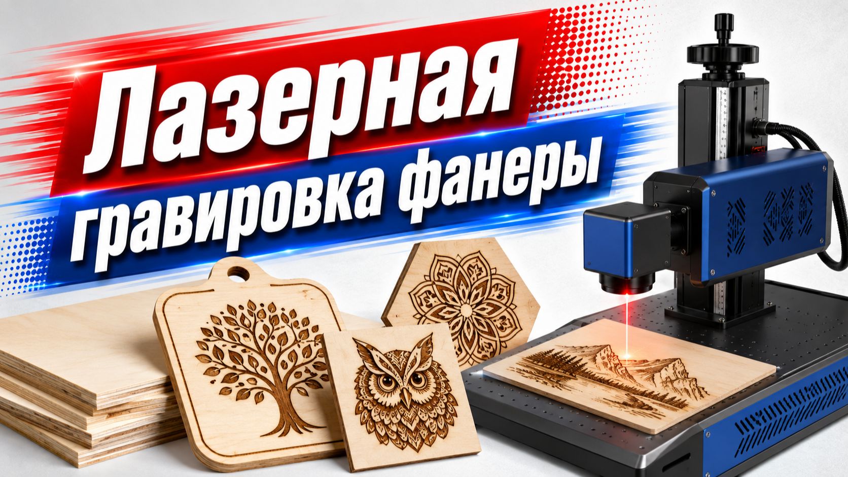 Лазерная гравировка фанеры
