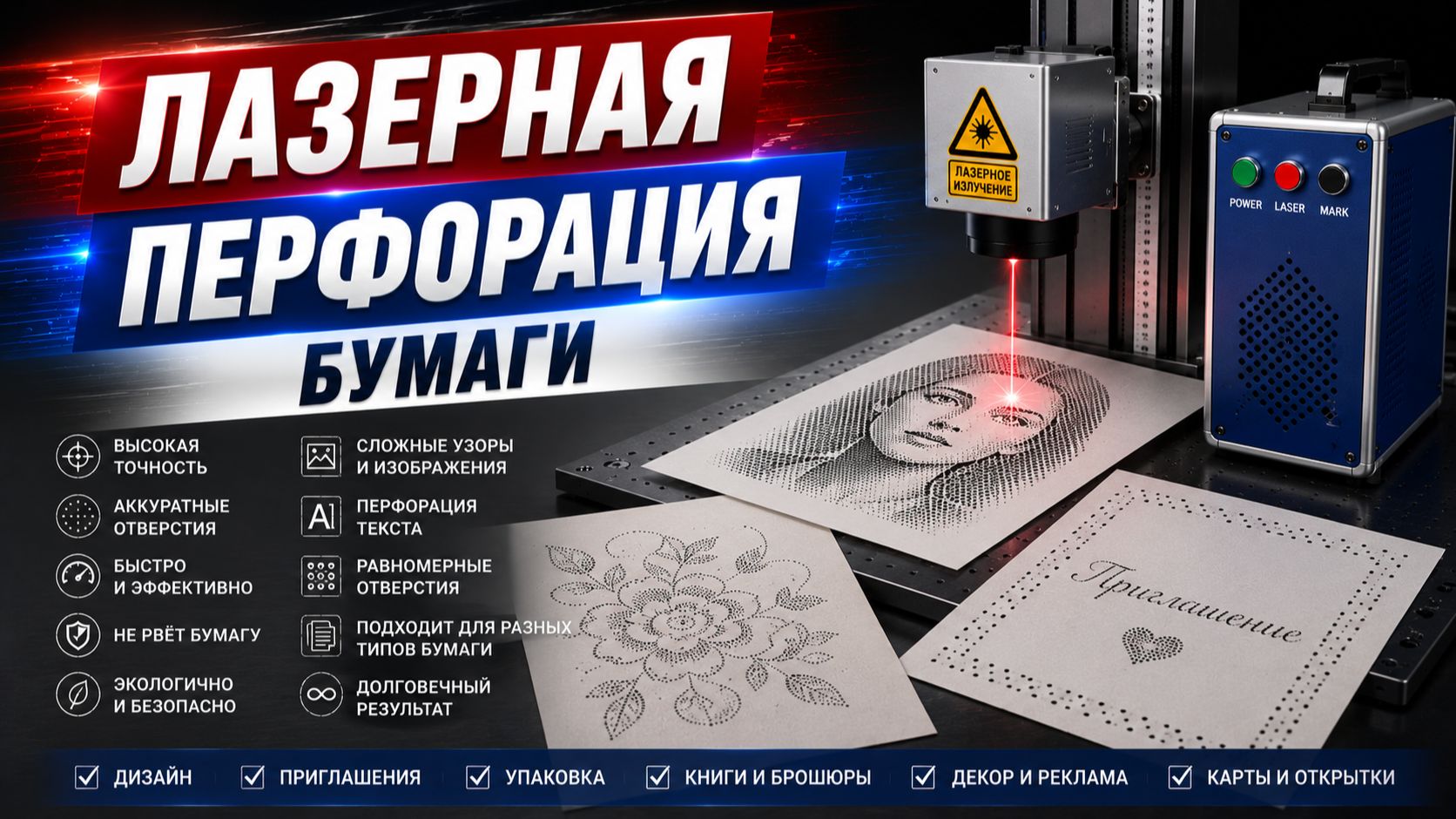 Лазерная перфорация бумаги