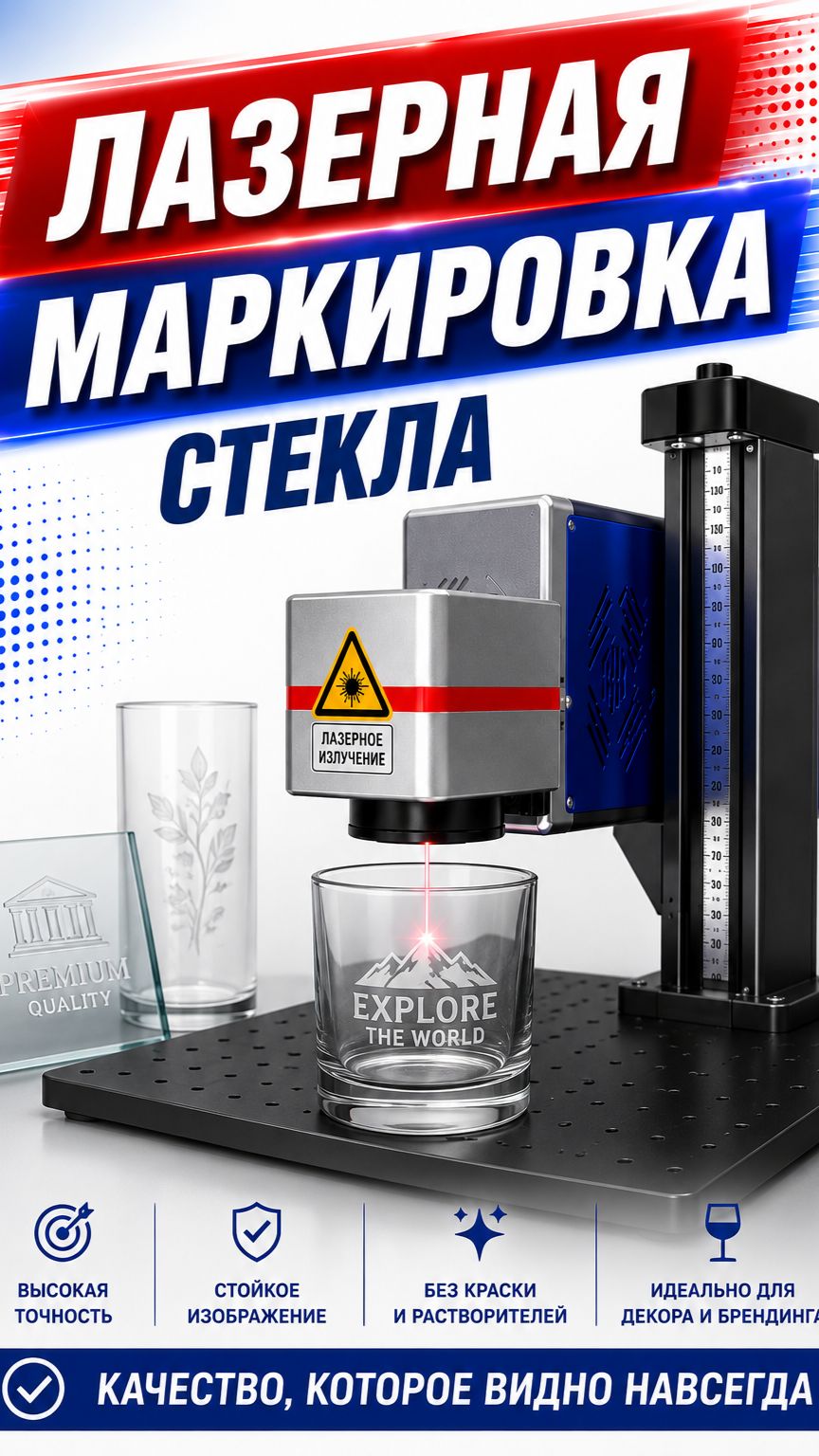 Лазерная маркировка стекла