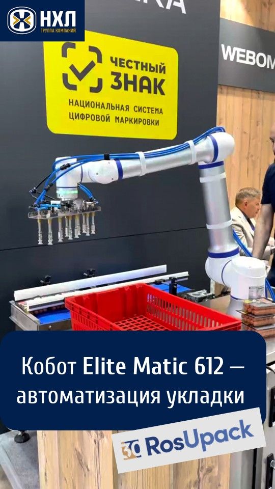 Кобот Elite Matic 612 — автоматизация укладки на RosUpack-2026