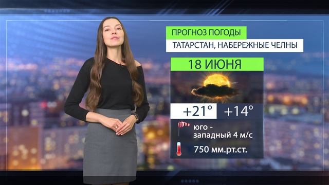 Прогноз погоды в Набережных Челнах на 18 июня 2026 г.