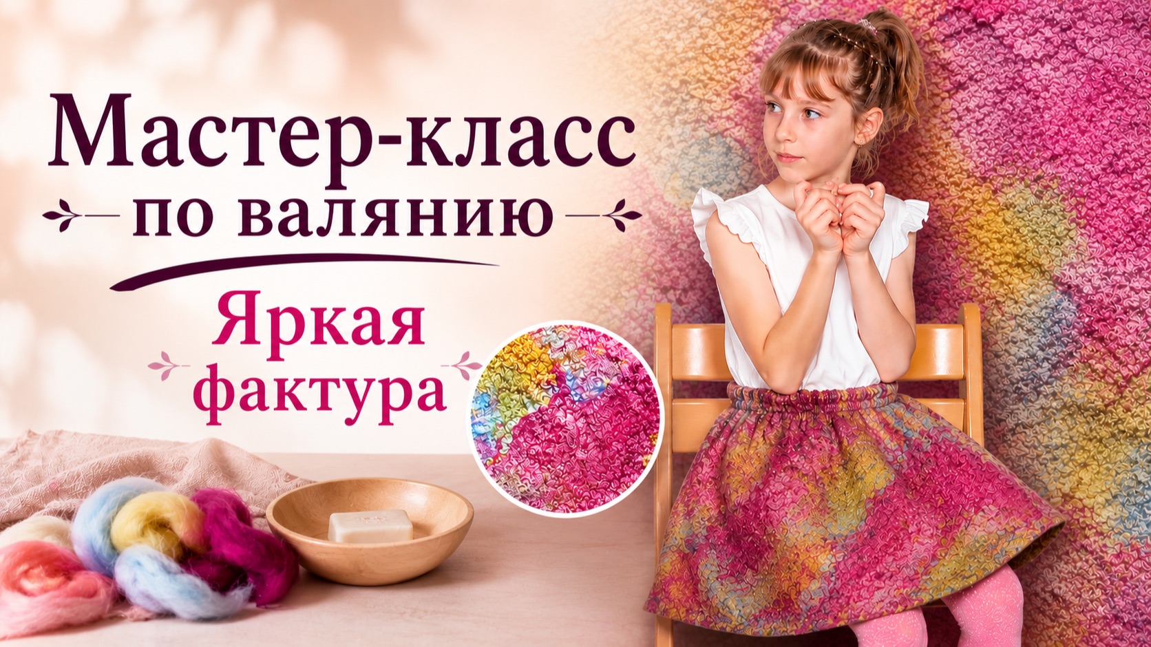 Как создать яркий декор из белых материалов и свалять юбку