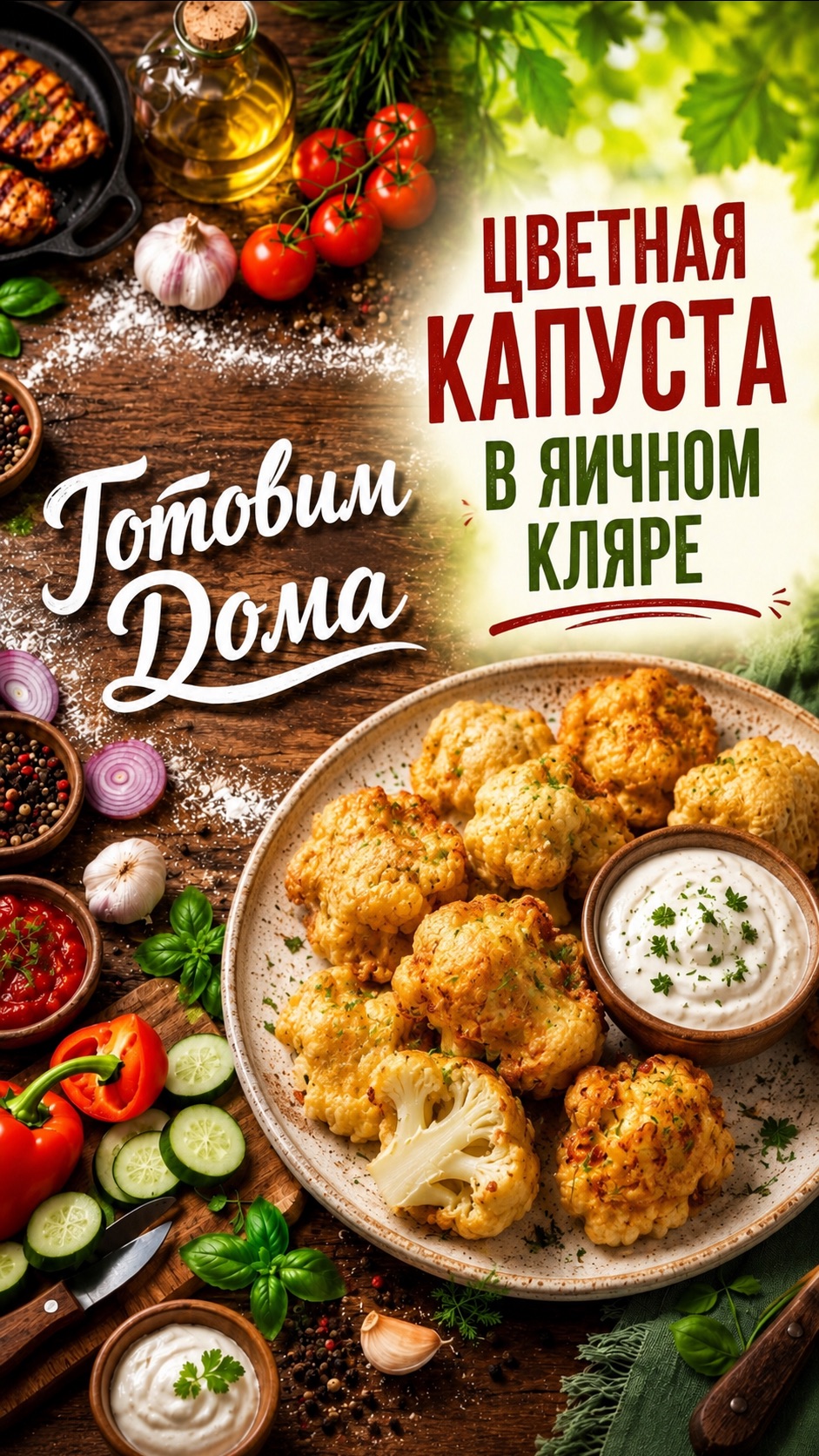 🥦 Цветная капуста в яичном кляре