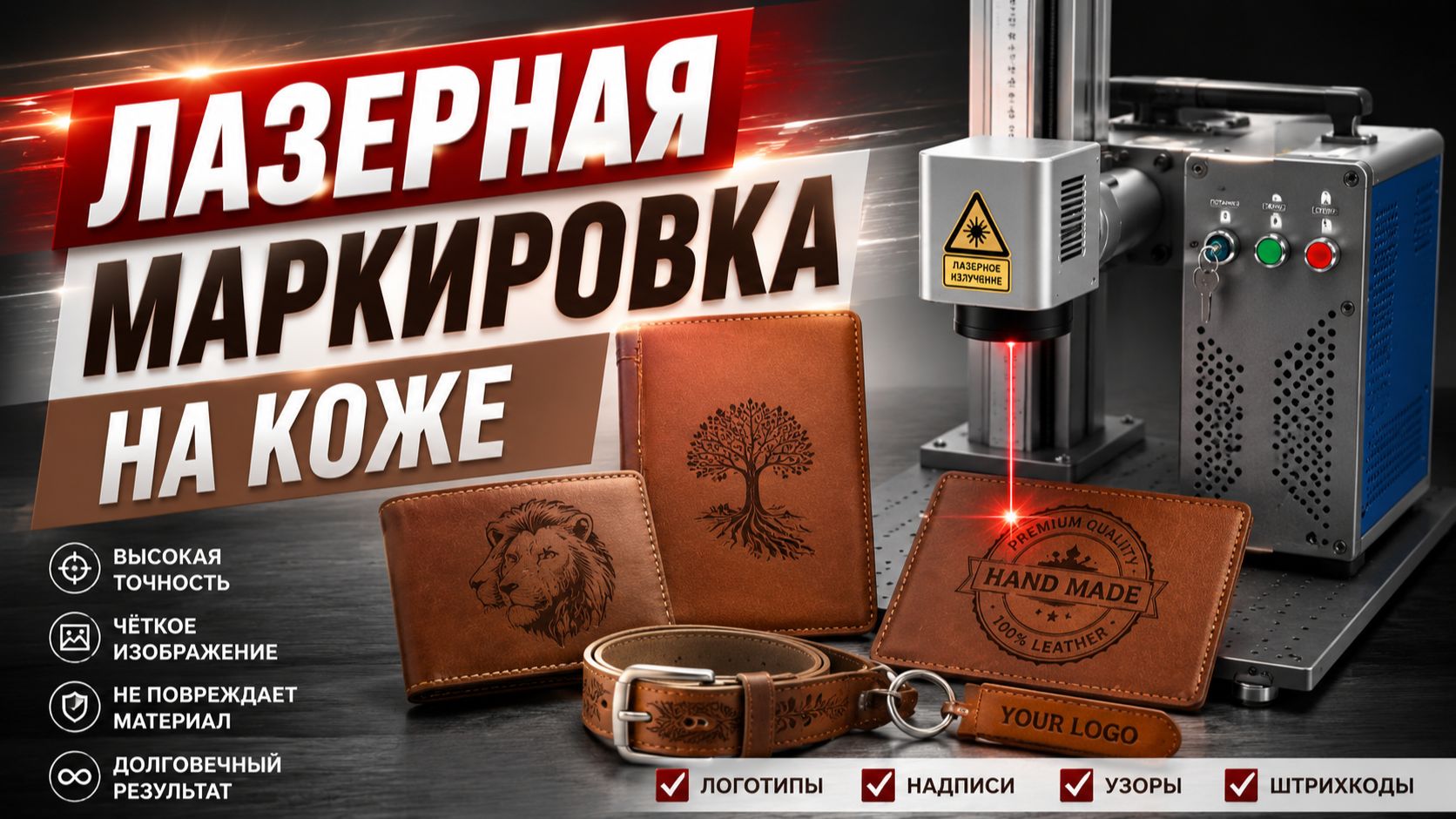 Лазерная маркировка на коже