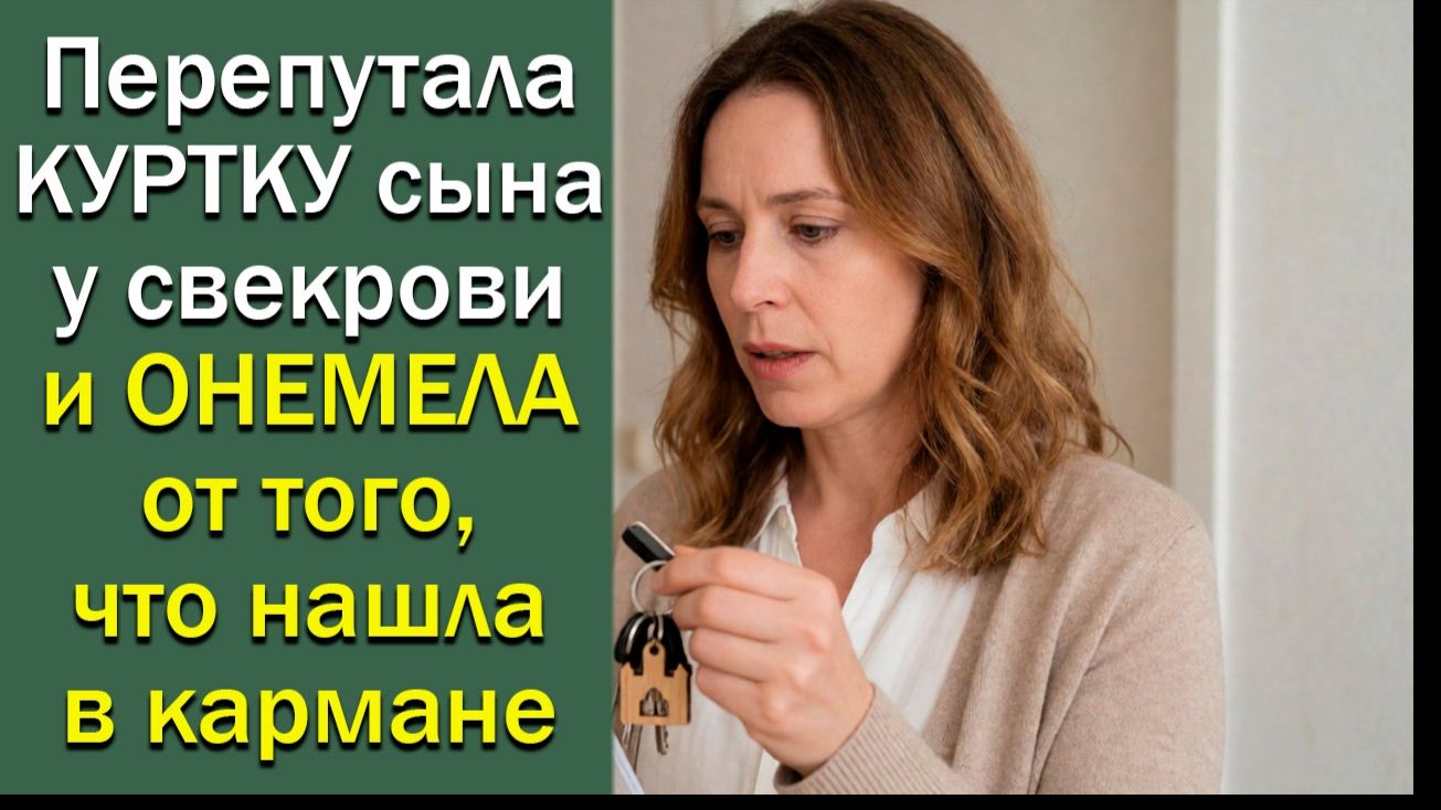 Перепутала КУРТКУ сына у свекрови и ОНЕМЕЛА от того, что нашла в кармане